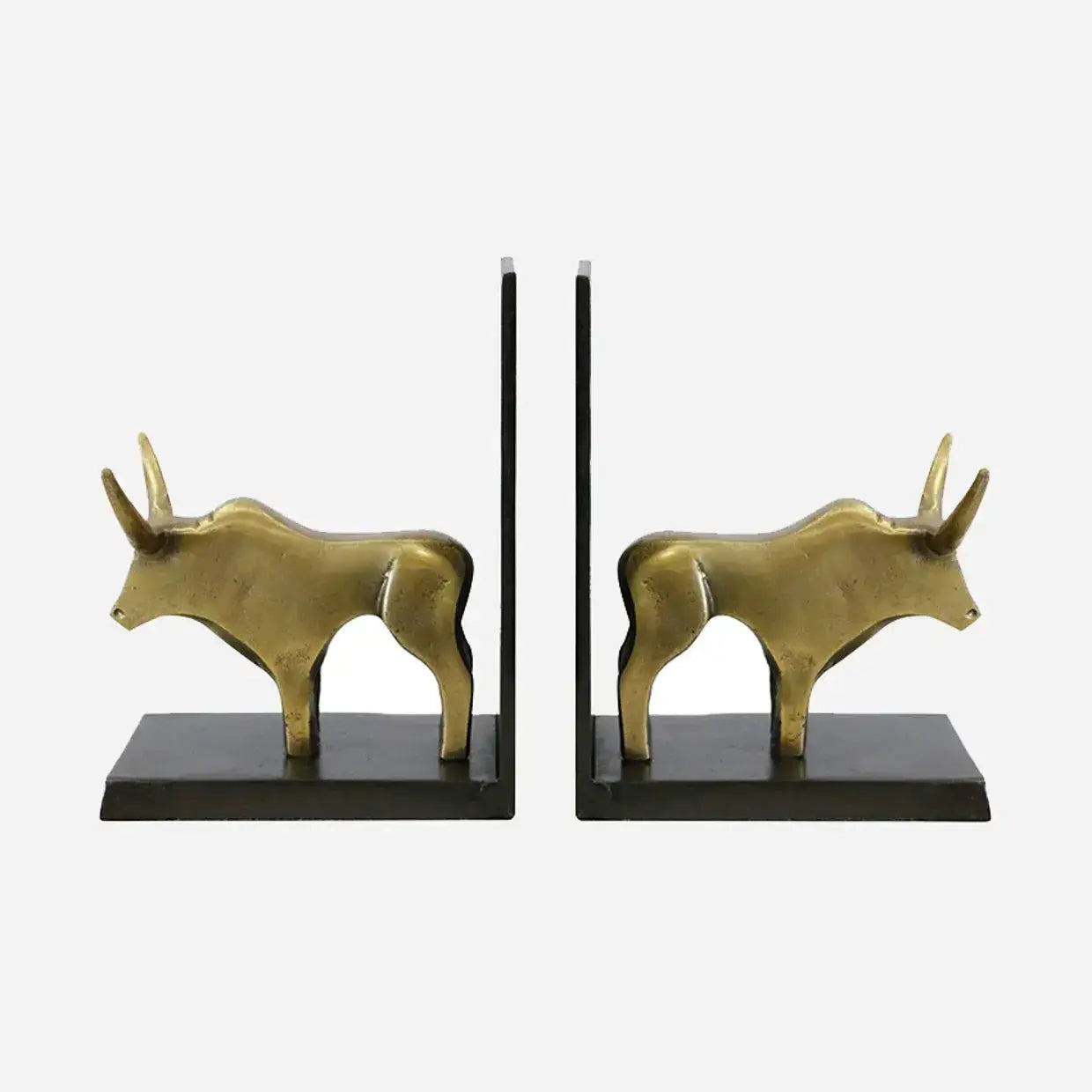 Bull Bookends in Brass | Shop online at Marmaduke Shoppe