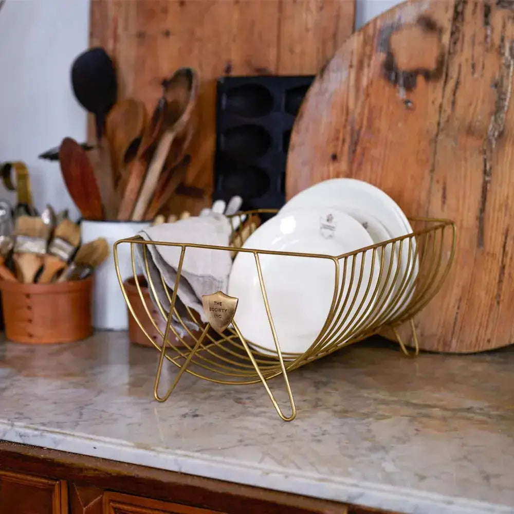Compass Brass Dish Rack - Marmaduke Shoppe