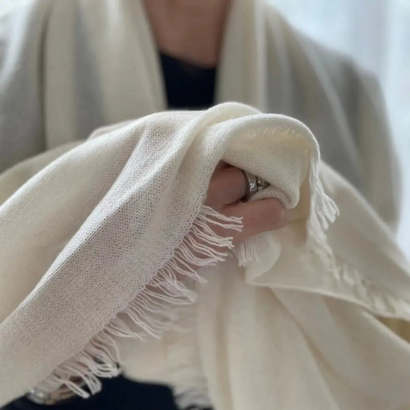 Fringed Cashmere Wrap | Shop Blankets At Marmaduke Shoppe