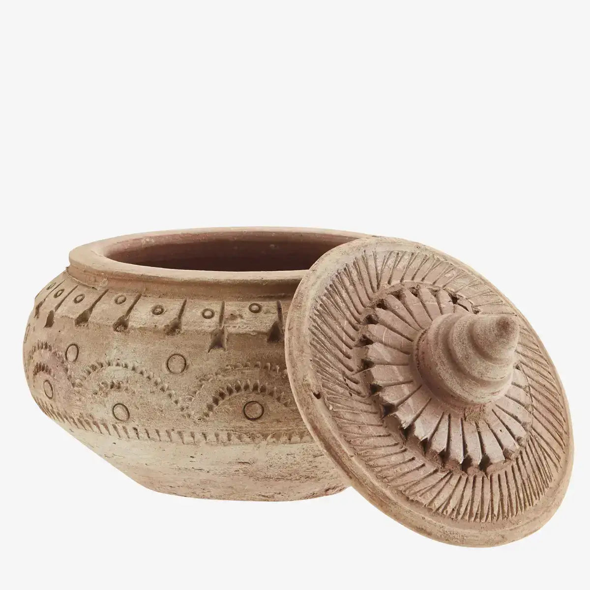 Handmade Terracotta Jar with Lid | Shop online at Marmaduke Shoppe