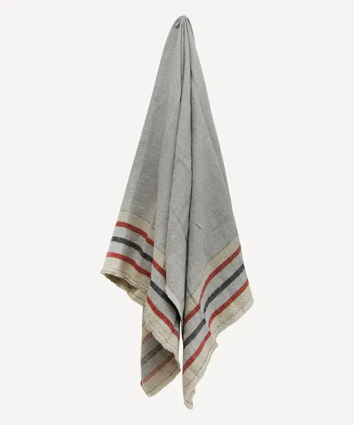 Herringbone Stripe Linen Throw | French Country Collections – Marmaduke ...