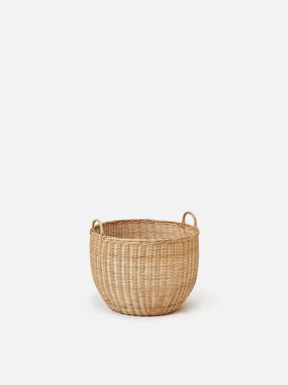 Natural Round Rattan Basket - Marmaduke Shoppe