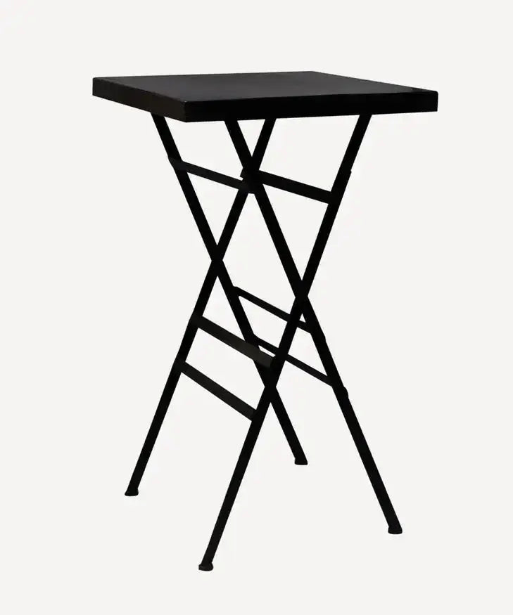 Square Black Iron Folding Table | French Country Collections ...