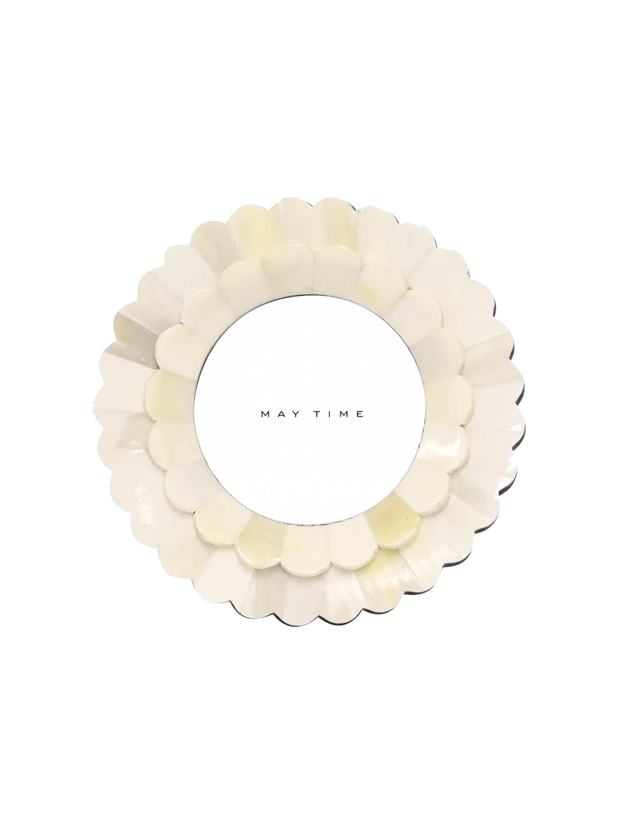 Double Scalloped Round Cream Frame | May Time | Marmaduke Shoppe
