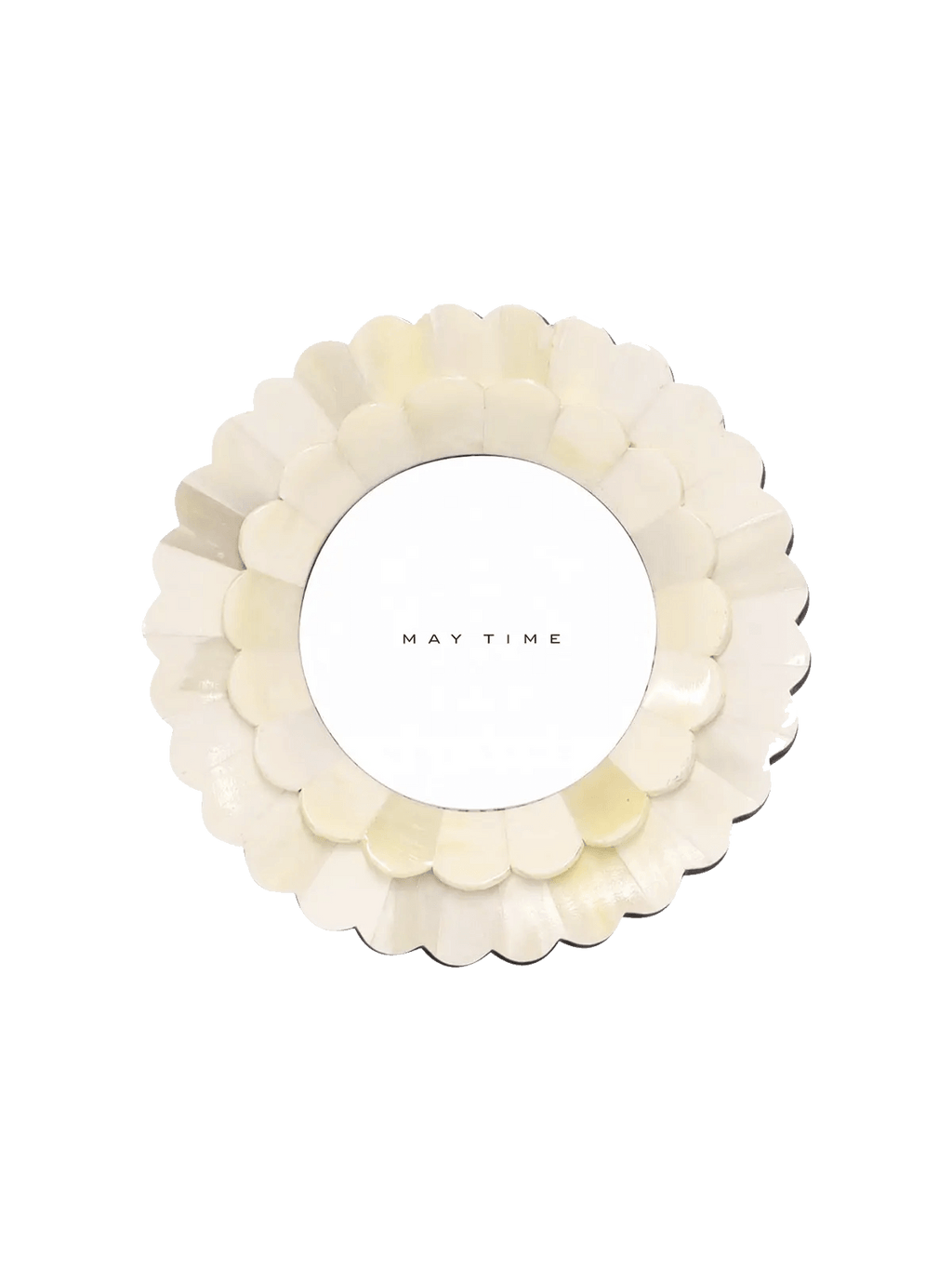 Double Scalloped Round Cream Frame | May Time | Marmaduke Shoppe