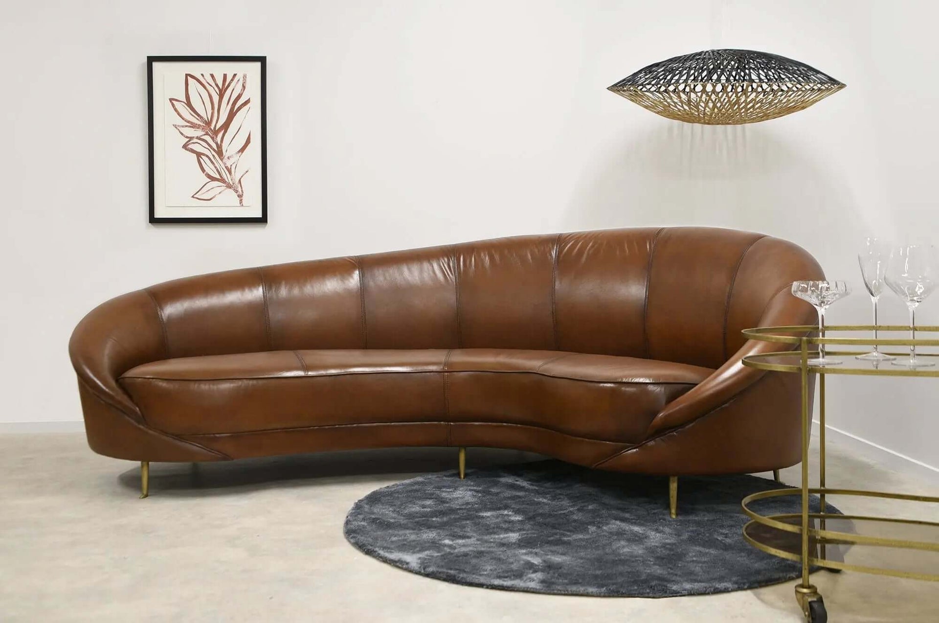 Mia Light Brown Leather Sofa | May Time | Marmaduke Shoppe