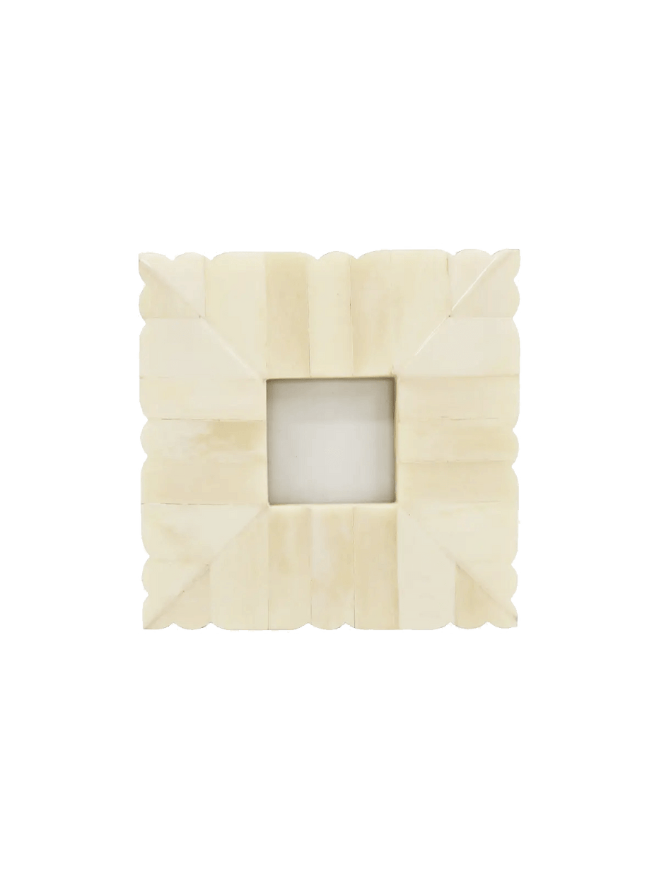 Scalloped Square Cream Frame | May Time | Marmaduke Shoppe