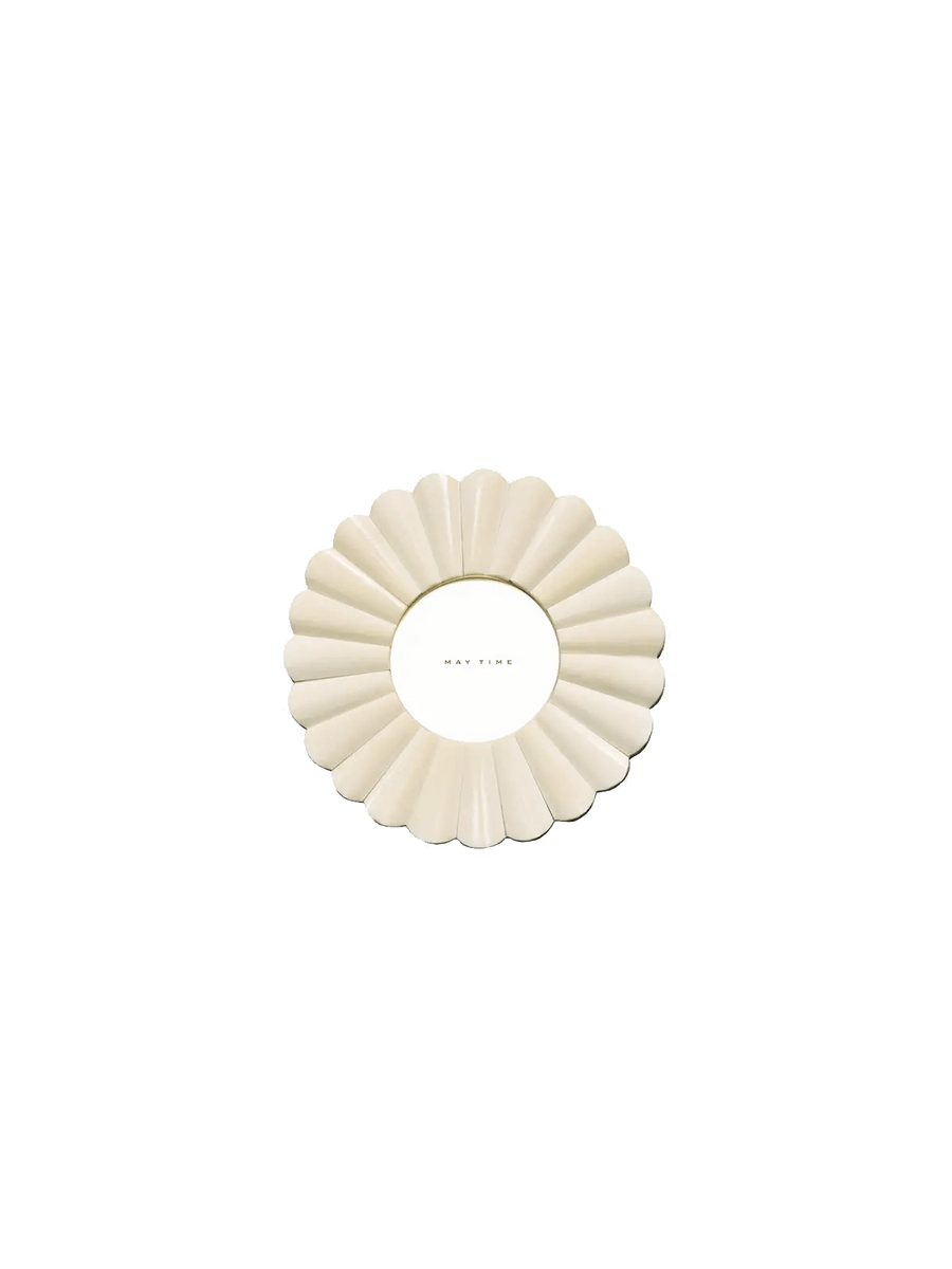 Single Scalloped Round Cream Frame | May Time | Marmaduke Shoppe